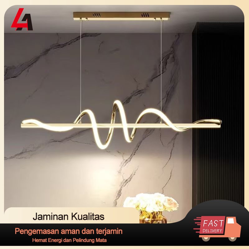 Jual Lampu hias gantung lampu makan aesthetic led plafon minimalis gantung ruang tamu lampu ...