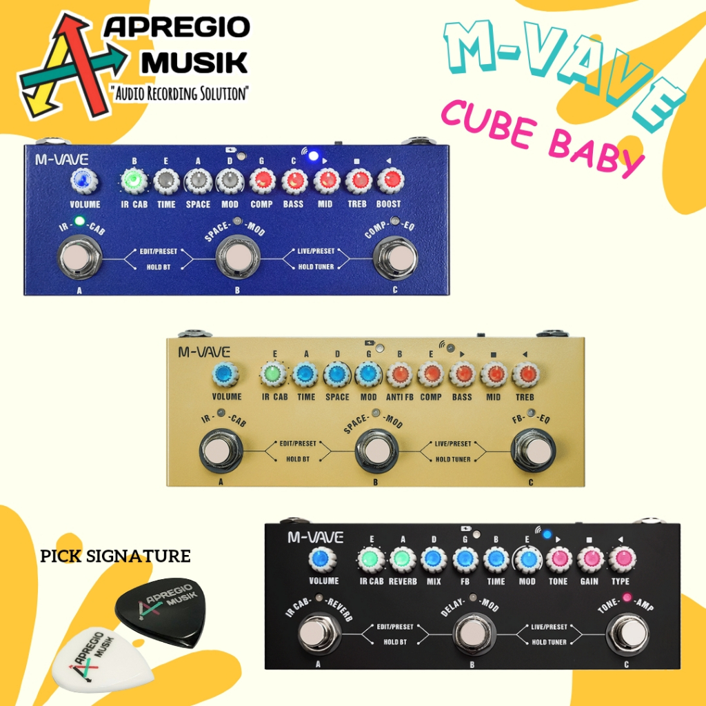 Jual M-Vave MVAVE Cuvave Cube Baby Cubebaby gitar elektrik akustik bass multi efek strip ...