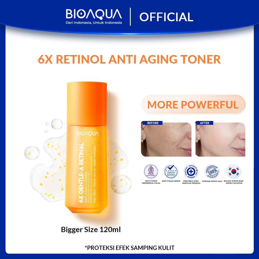 Jual BIOAQUA 6X Gentle-A Retinol Toner Wajah Anti Aging Hydrating Toner ...