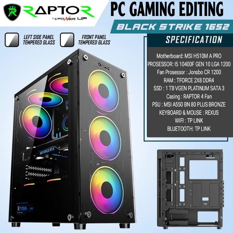 Jual PC Rakitan Only Gaming Intel Core I5 10400F SSD SATA3 NVME VGA 8GB 512GB Ram 16GB | Shopee ...