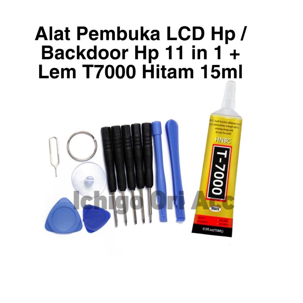 Jual PAKET Obeng Set 11 in 1 + Lem B7000 / T7000 15ml / Tools Set LCD 11 in 1 / Alat Pembongkar ...