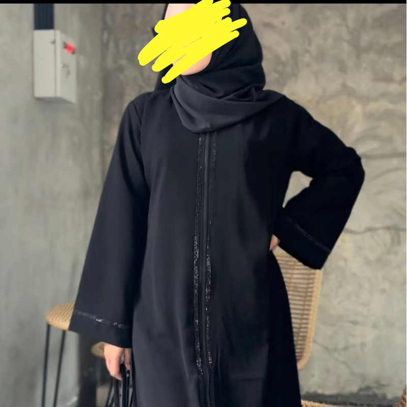 Jual Abaya hitam polos Gamis jetblack saudi Baju Muslimah Hitam ...