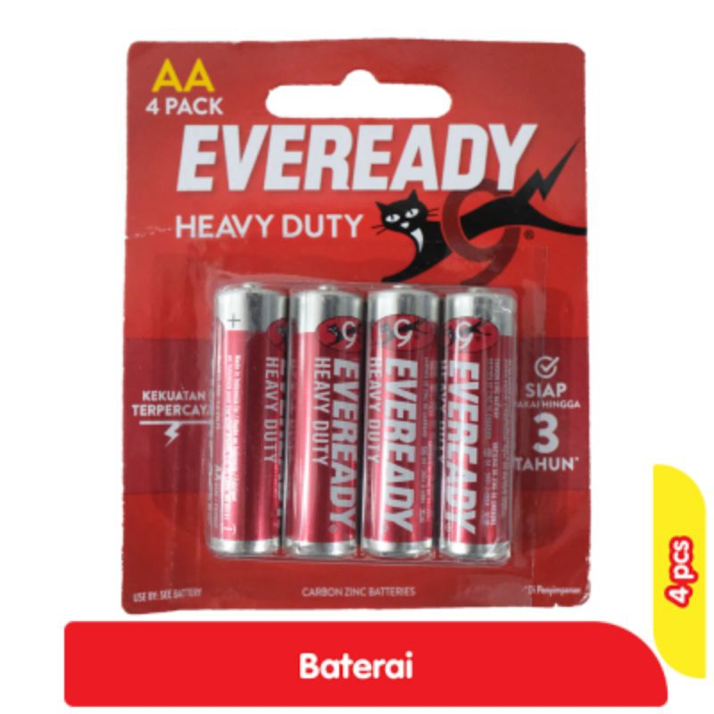Jual Eveready Heavy Duty Baterai AA 1015 BP 4 pcs | Shopee Indonesia