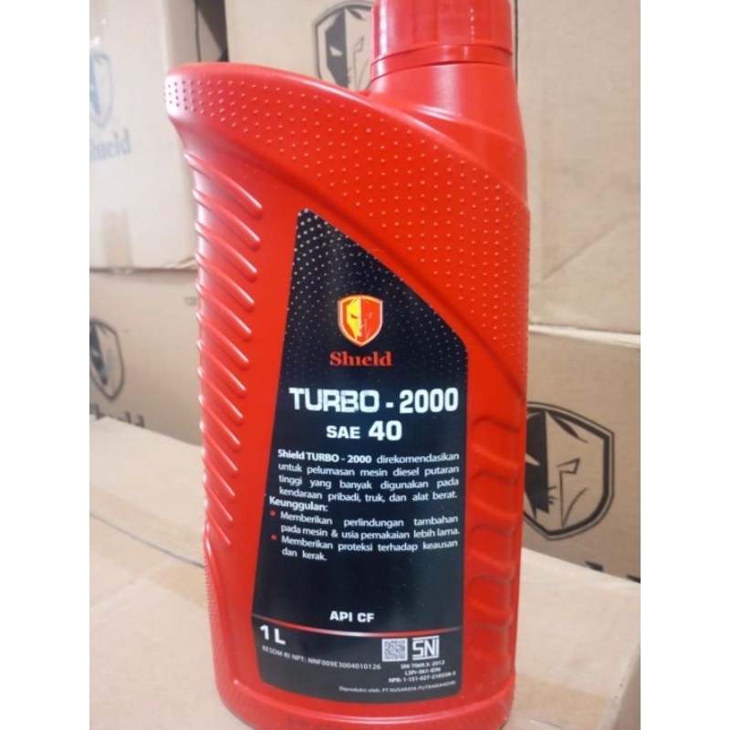 Jual oli Shield turbo 2000 sae 40 1 liter | Shopee Indonesia