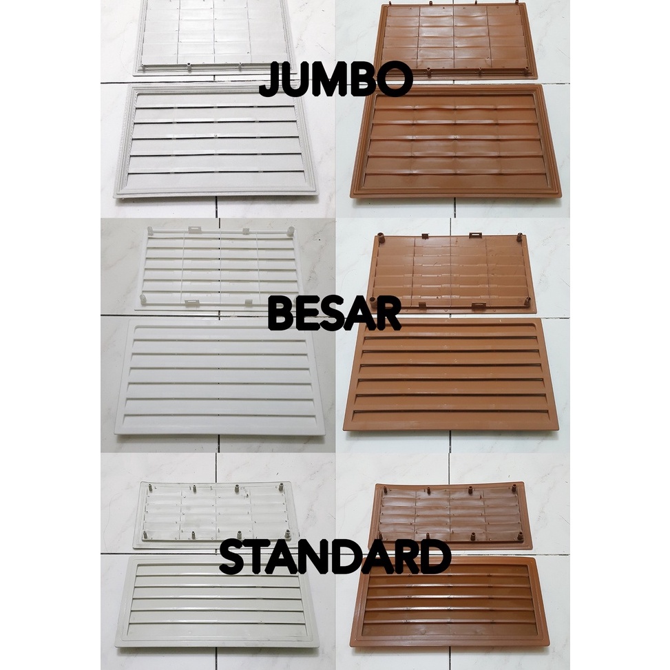 Jual Bagus Banget Jalusi PVC Ventilasi Kisikisi udara Penutup lubang ...