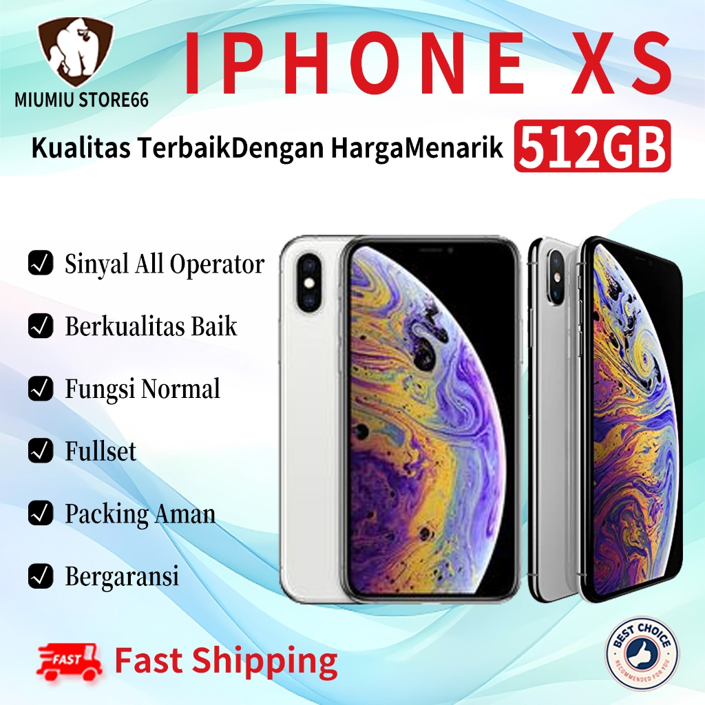 Jual iPhone XS 512GB Fullset Second/Bekas Original100% 5.8inch Mulus ...
