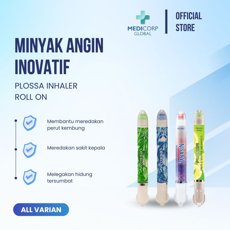 Jual [MEDICORP] Plossa / Plosa minyak angin roll on inhaler untuk sakit ...