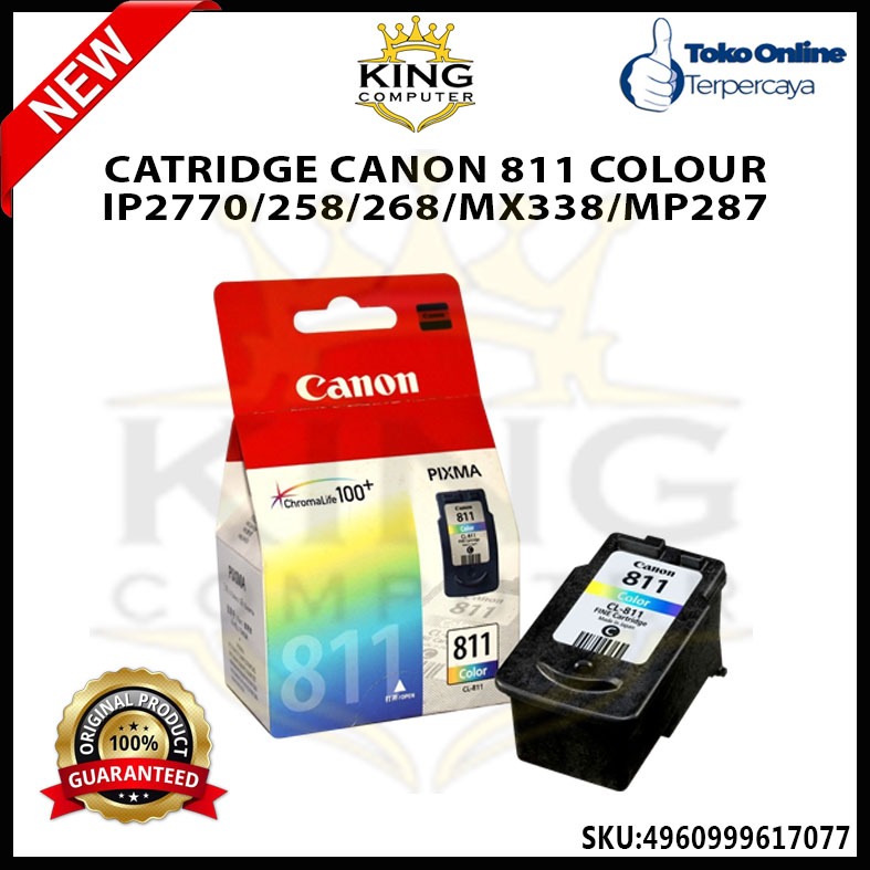 Jual TINTA CARTRIDGE CANON CL 811 TRI COLOUR IP2770 MP258 MP268 MX338 ...