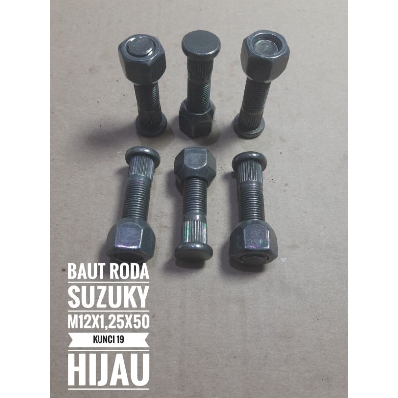 Jual baut roda SUZUKI carry m12x1,25x50 kunci 19 | Shopee Indonesia