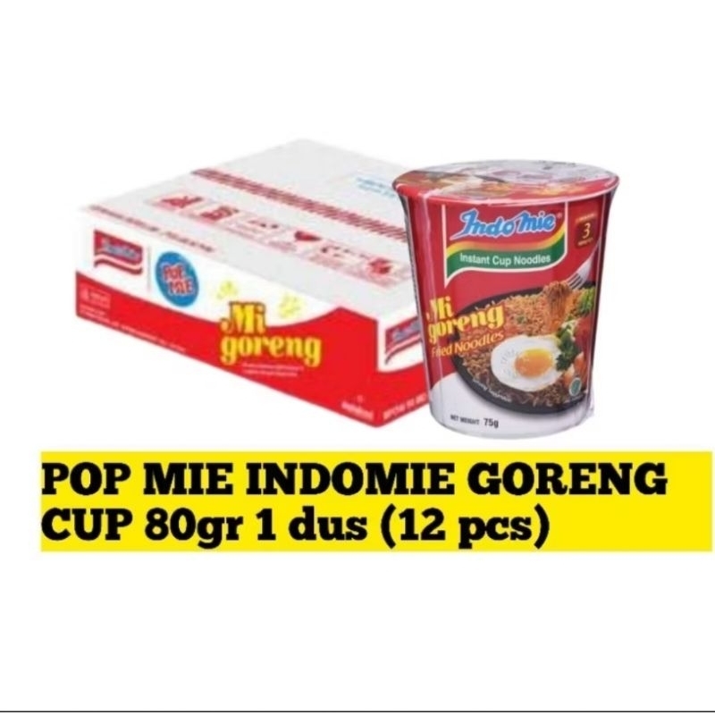 Jual Pop Mie Indomie Goreng 1 Dus isi 12 Pcs | Shopee Indonesia