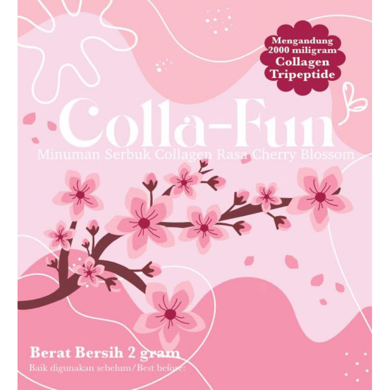 Jual Colla-Fun Minuman Serbuk Collagen Rasa Cherry Blossom | Shopee ...
