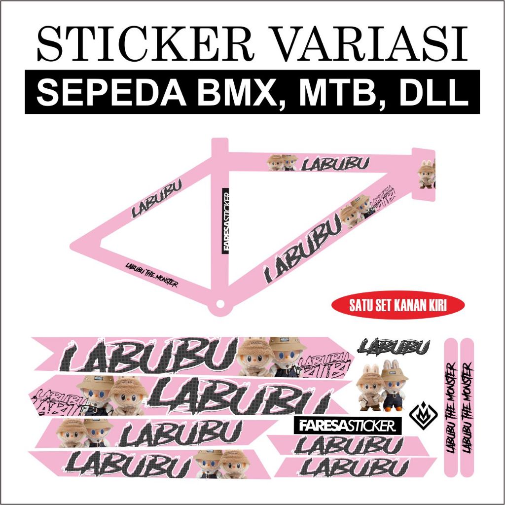 Jual Sticker sepeda variasi LABUBU BMX, MTB, DLL Viral, Kekinian ...