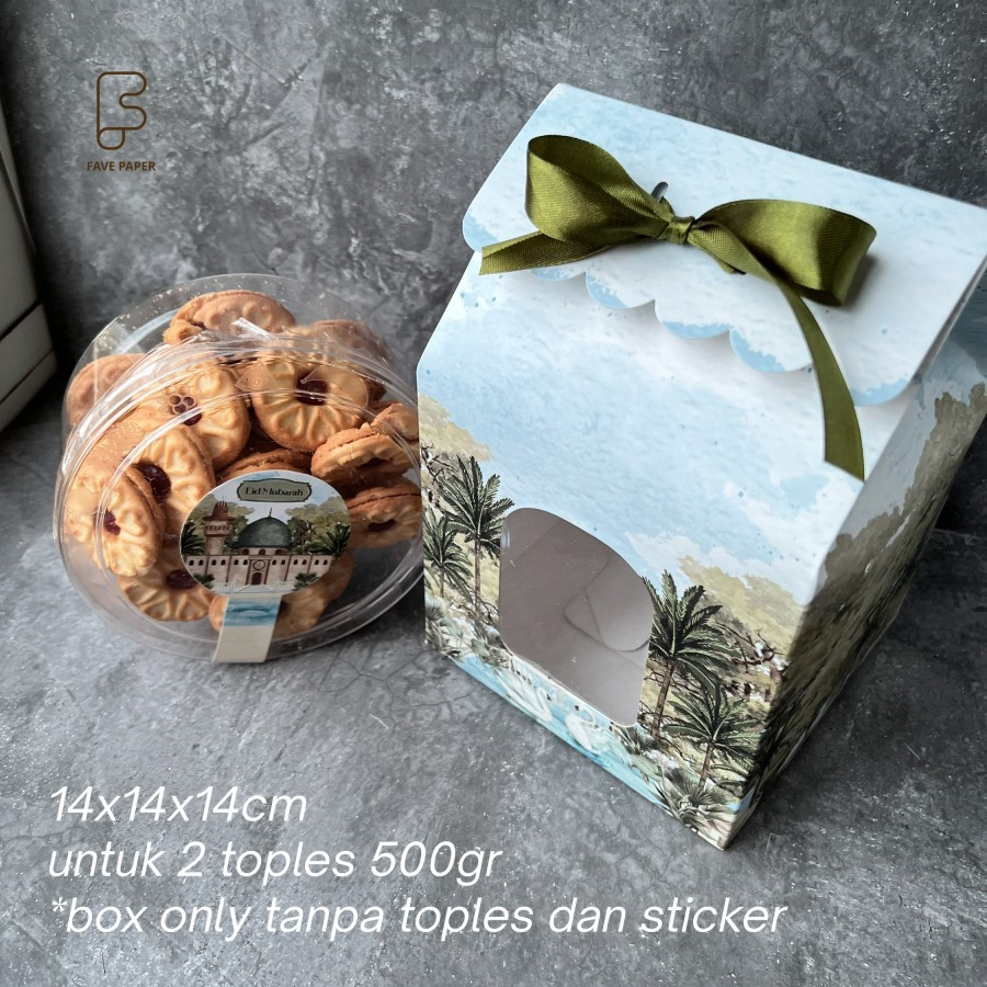 Jual box motif al aqsa series dus hampers 500 gram ukuran 14x14x14 cm ...