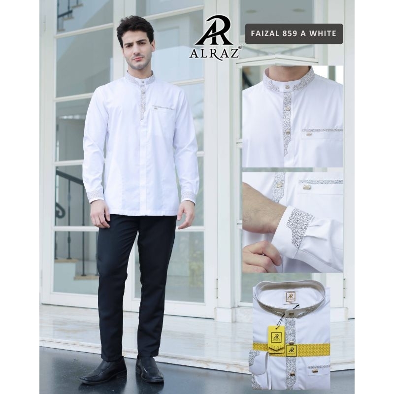 Jual BAJU KOKO AL RAZ FAIZAL PUTIH LENGAN PANJANG MANSET | TAKWA ALRAZ ...
