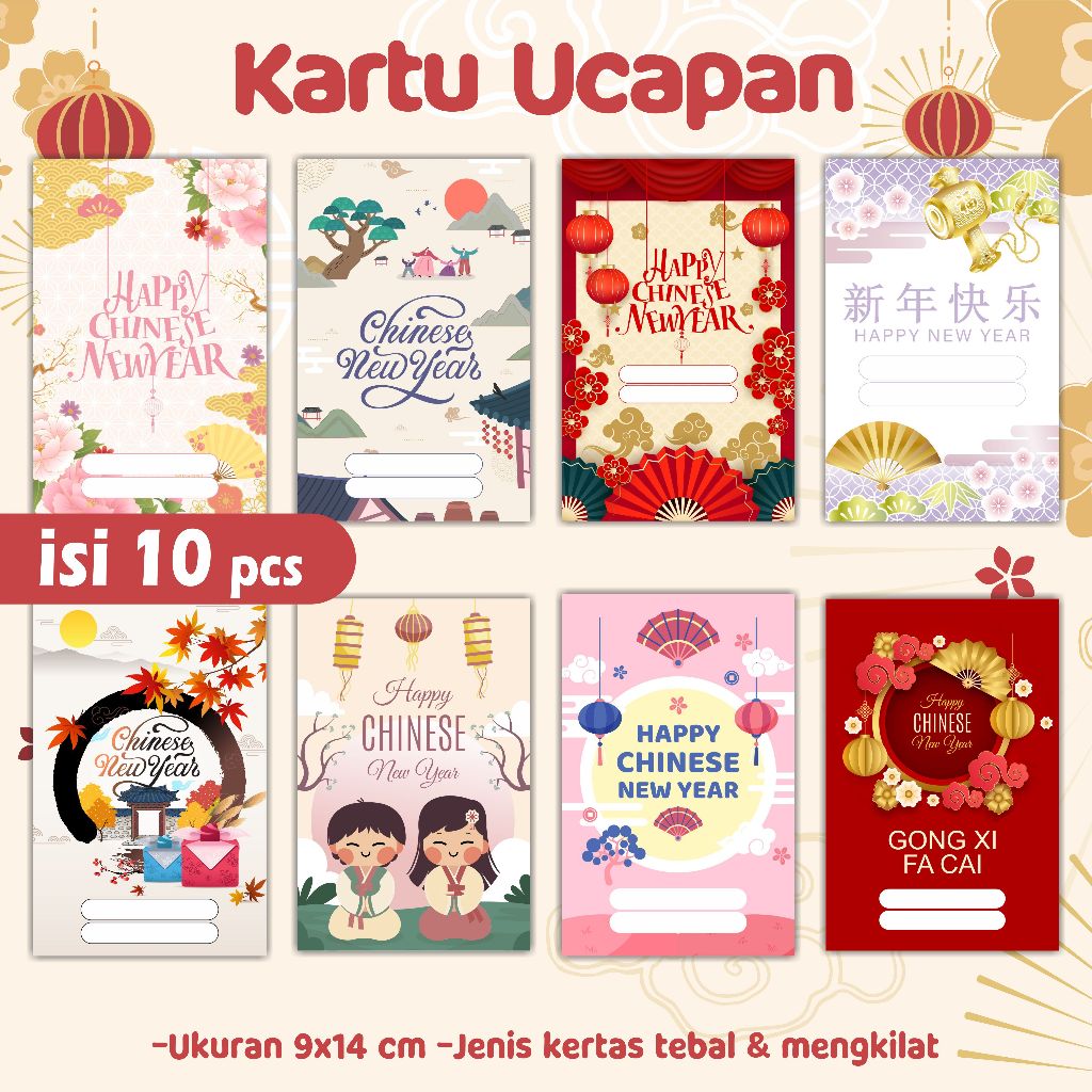 Jual Greating Card imlek - kartu ucapan chinese new year - imlek card ...