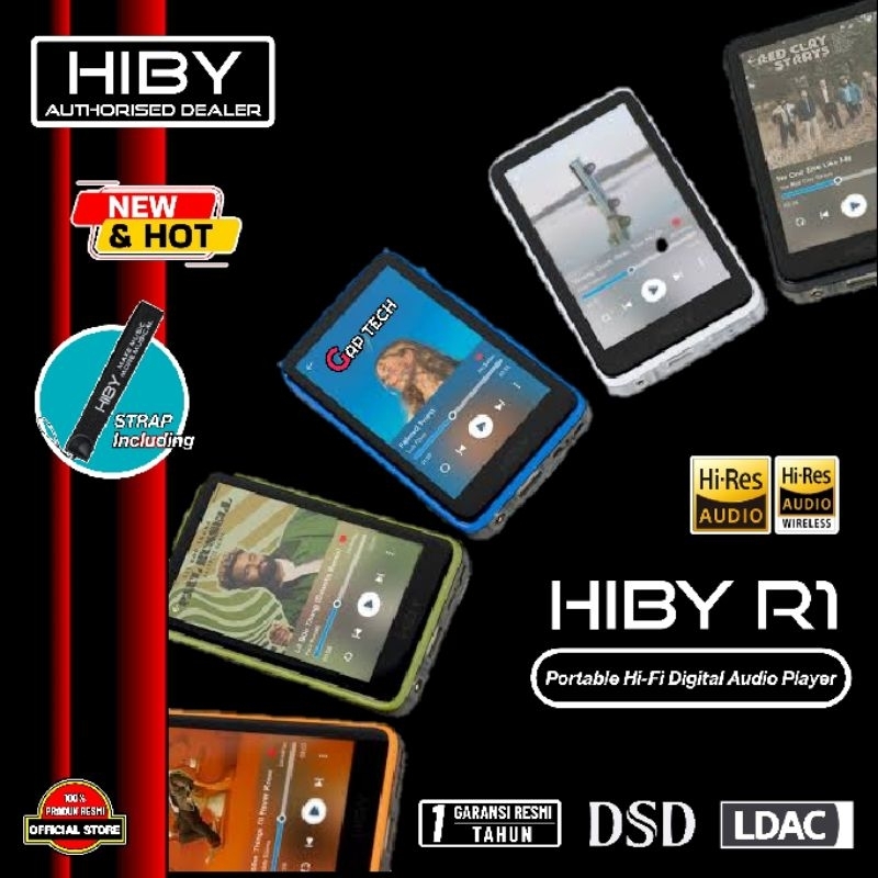 Jual Hiby R1 / R 1 Hi-Res Digital Music Player with HibyOS with CS43131 DAC / DAP Original TU2T ...
