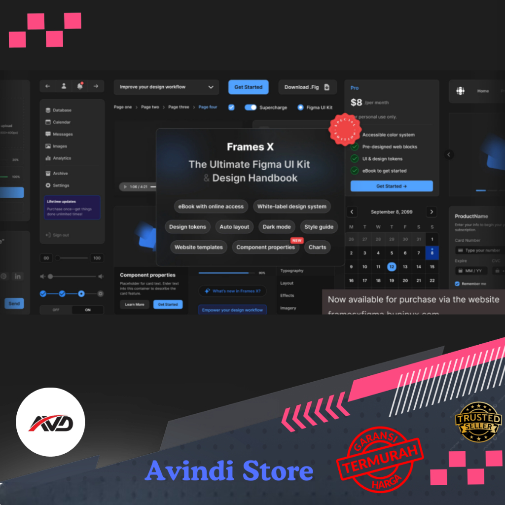 Jual Frames X — Figma UI Kit and Web Design System | Shopee Indonesia