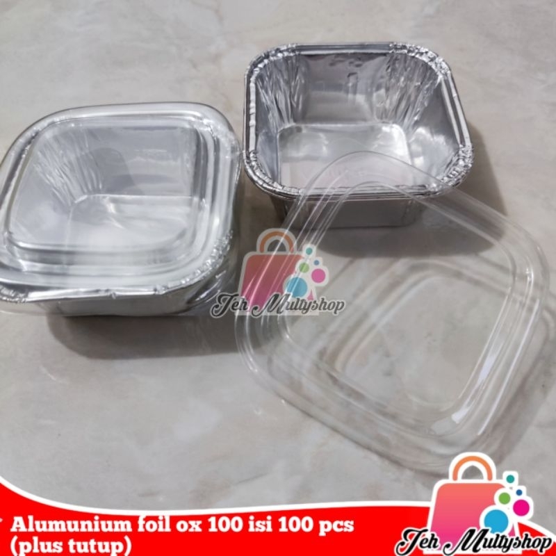 Jual Alumunium foil ox 100 isi 100 pcs (plus tutup/tanpa tutup) | Shopee Indonesia