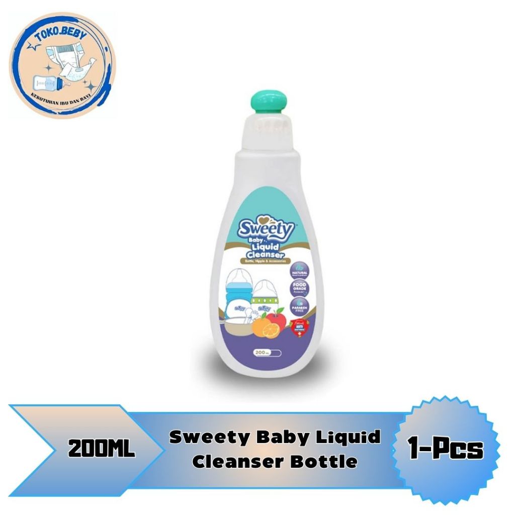 Jual Sweety Baby Liquid Cleanser Bottle,Nipple & Accesories 200ML/toko ...