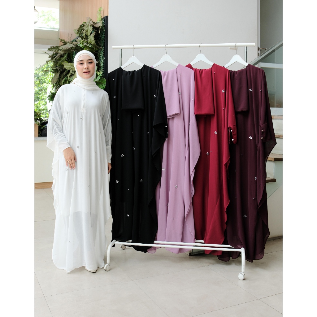 Jual rayyana abaya jasmine abaya remaja aesthetic abaya hitam mewah ...
