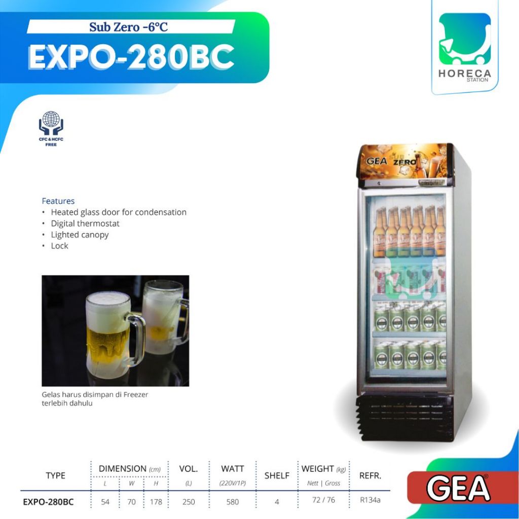 Jual GEA Sub Zero -6°C EXPO-280BC / EXPO 280BC / EXPO280BC (Display ...