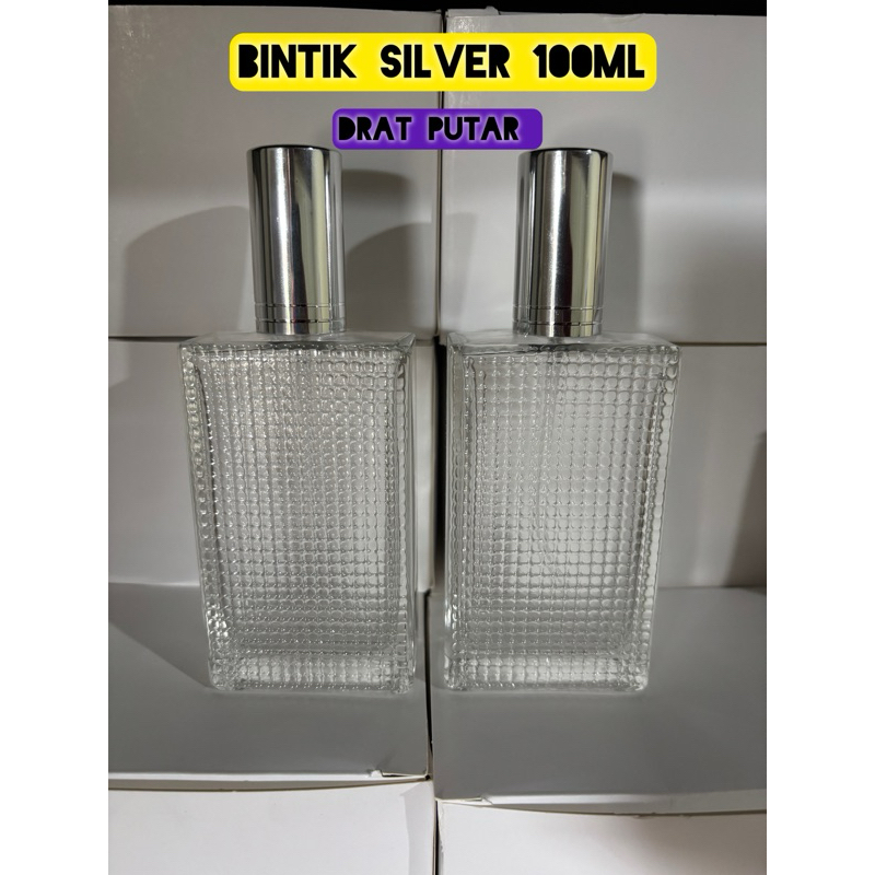 Jual BOTOL BINTIK KOTAK 100ML SILVER ( PCS ) | Shopee Indonesia