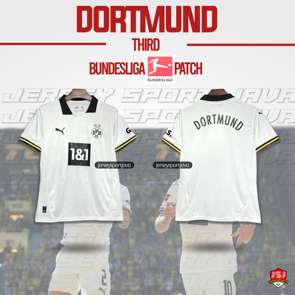 Jual ( READY STOK ) JERSEY BAJU BOLA PRIA BVB 3RD 2024 2025 NEW GRADE ...