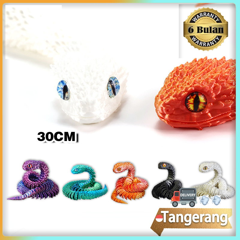 Jual Mainan 3D Printer Ular /Ornamen Patung Cetak 3D / Ular Simulasi ...