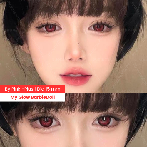 Jual PINKINSOFTLENS My Glow Barbiedoll Rosso Red Merah Softlens Cosplay ...
