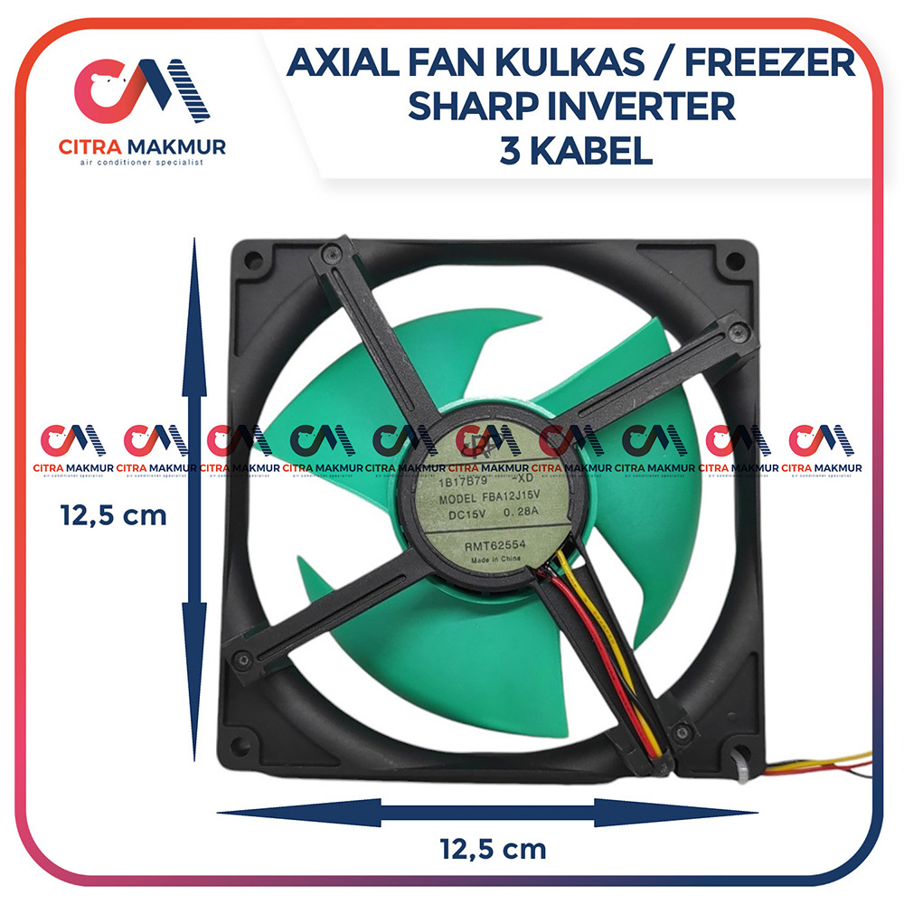 Jual Axial Fan Kulkas Sharp Inverter 3 Kabel 15 Volt Kipas Kondensor ...