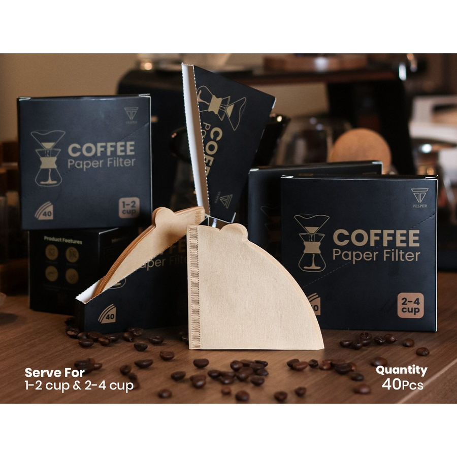 Jual Vesper coffee paper filter V60 1-2 cup 2-4 cup / kertas saringan ...
