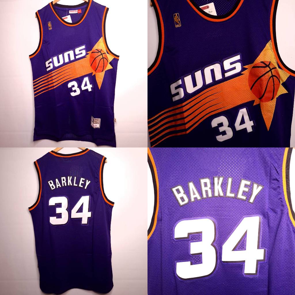 Jual JERSEY BASKET NBA PHOENIX SUNS #34 CHARLES BARKLEY BIRU | Shopee ...