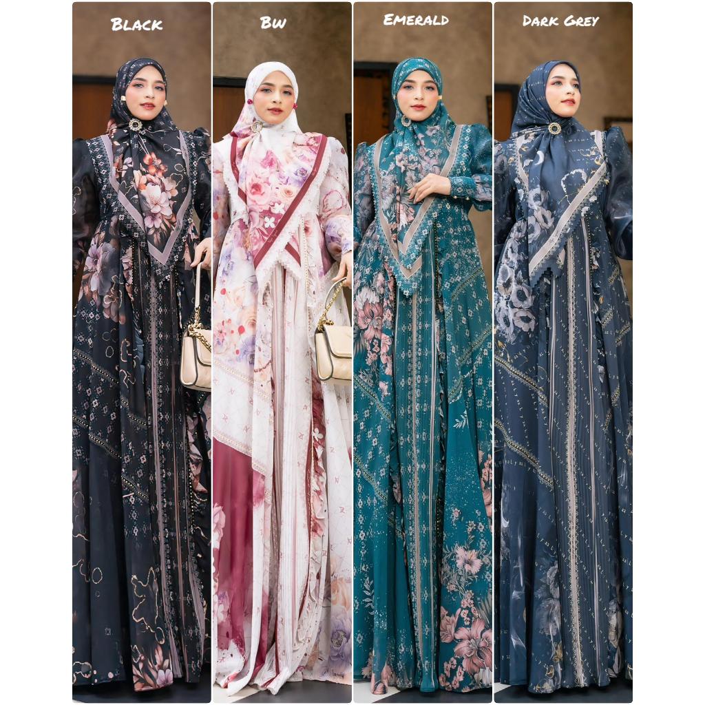 Jual ORIGINAL Gamis Syari ZALEENA Set BY ALYA SYARI / SHANUM Set Syari ...