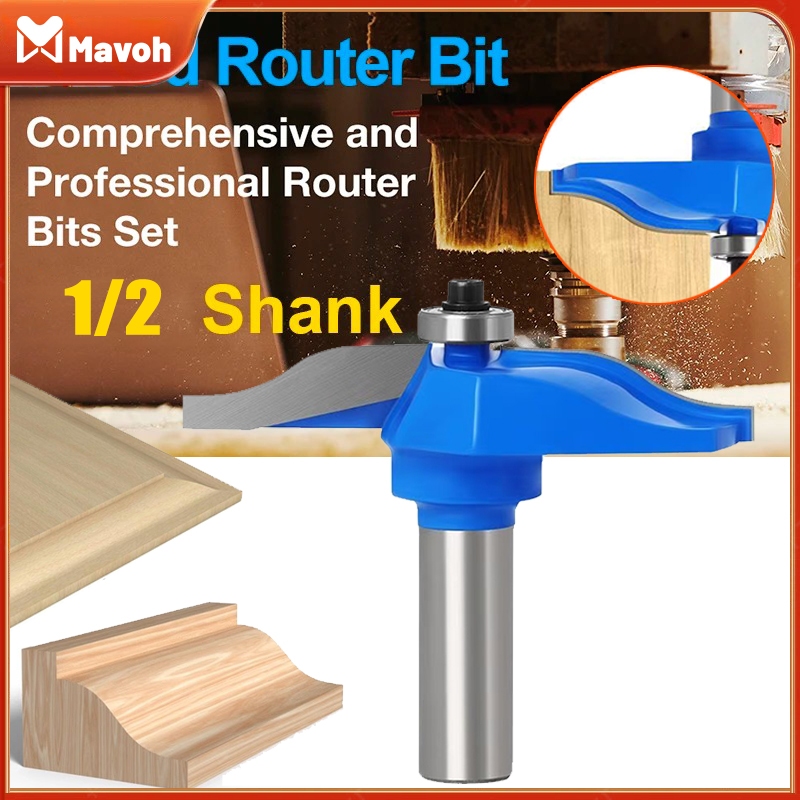 Jual 1/2 Shank Kepala Pemotong Mata Router Profil 1/2 76mm Shank Mata ...