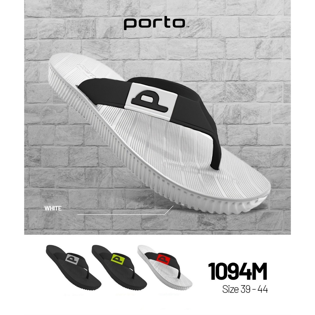 Jual Sandal Jepit Pria Terbaru / Porto 1094M Sendal Japit Cowok Karet ...