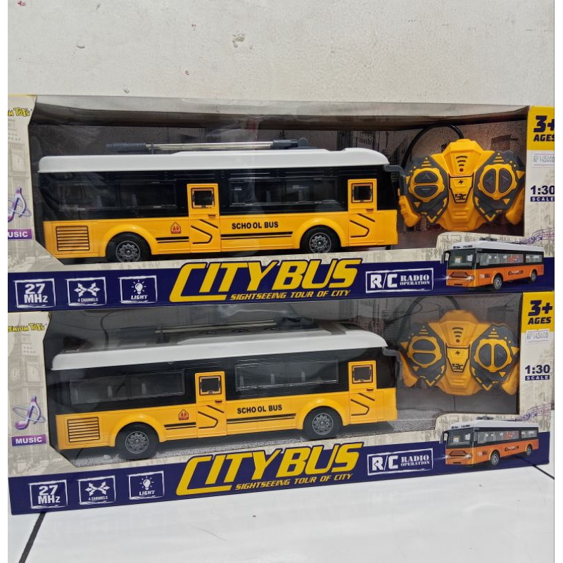 Jual Mainan Anak RC City Bus Remote Control Transportasi Bus Sekolah ...