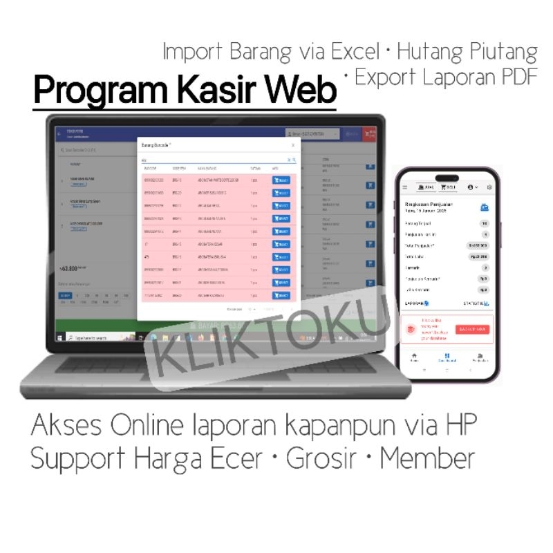 Jual Software Kasir Web Ecer Grosir Member Multiuser/Kasir Online Web/Kasir Warung | Shopee ...