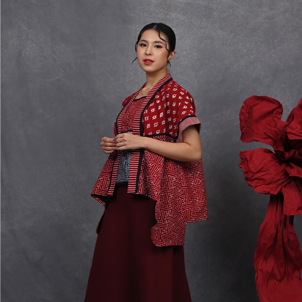 Jual NONA RARA - Kebaya Mampang Garut CNY T3677, Baju kerja blouse ...