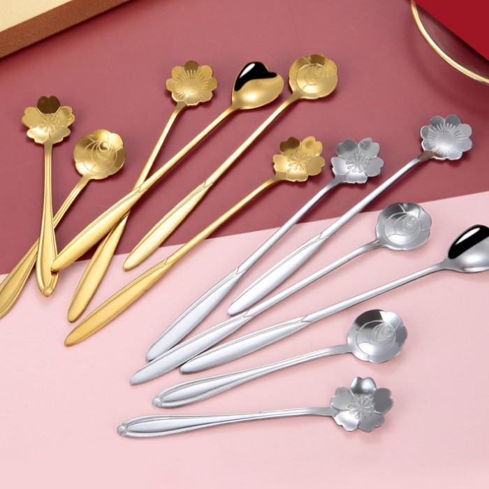 Jual Sendok Kopi Motif Bunga dan Love / Tea Spoon Mewah Berkelas ...