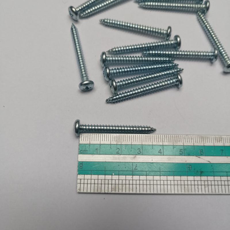 Jual # 8x1 1/2'' Sekrup PH (+) Tapping Screws 4cm | Shopee Indonesia