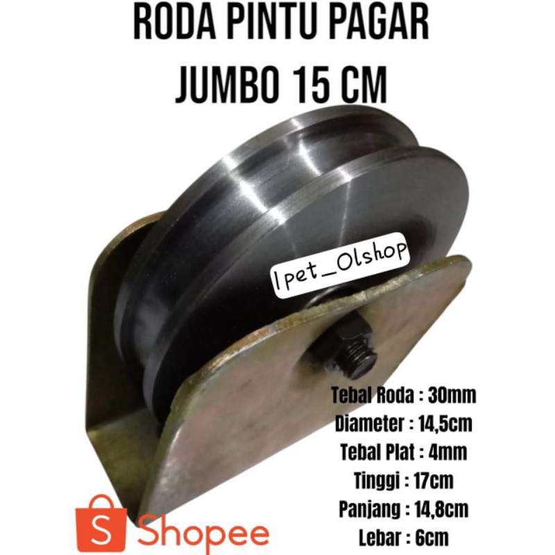 Jual Roda Super Pintu Pagar 15cm Roda Jumbo Pintu Gerbang Roda Besar ...