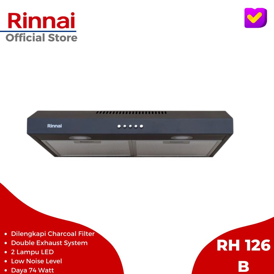 Jual Rinnai RH-126B Penyedot Asap Cooker Hood | Shopee Indonesia
