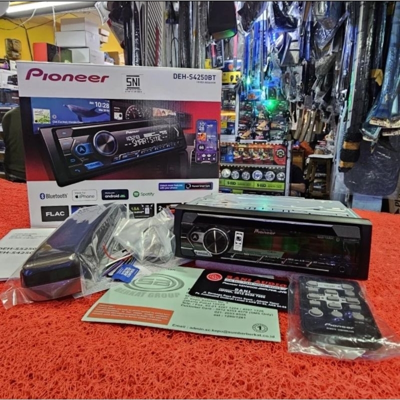Jual Head Unit Single Din Pioneer DEH-S4250BT MIXTRAX Bluetooth USB CD Aux Radio FM AM | Shopee ...