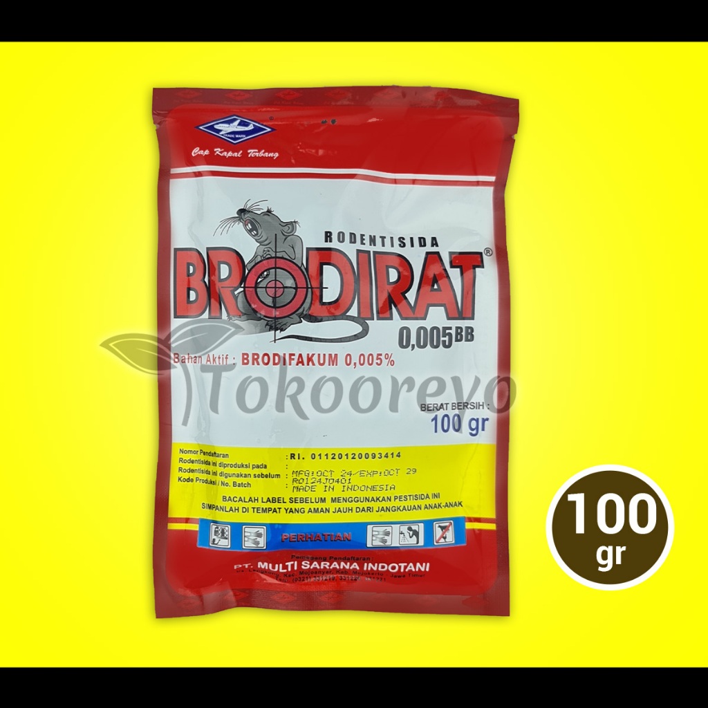 Jual BRODIRAT 0.005 BB 100 GRAM RODENTISIDA RACUN TIKUS PESTISIDA ...