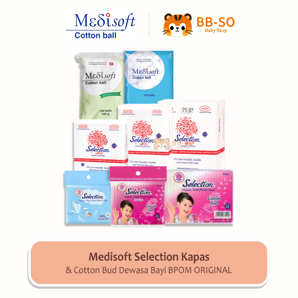 Jual Medisoft Selection Kapas & Cotton Bud Dewasa Bayi BPOM ORIGINAL ...