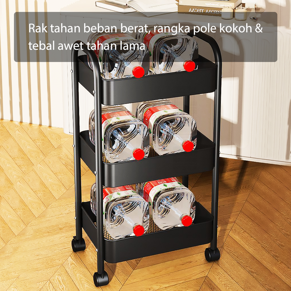 Jual HUGO Rak Troli Susun Besi Rak Besi Penyimpanan Bertingkat Rak ...