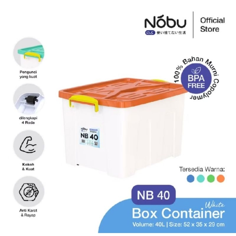 Jual AJM Container Box Nobu 40 Liter Warna Putih - Kontainer Kotak ...