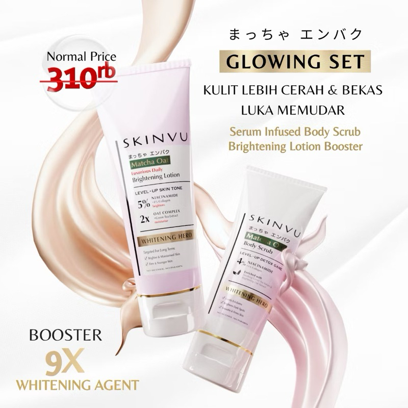 Jual (Ready Stock) SKINVU WHITENING Body Lotion & Body Scrub Glowing ...