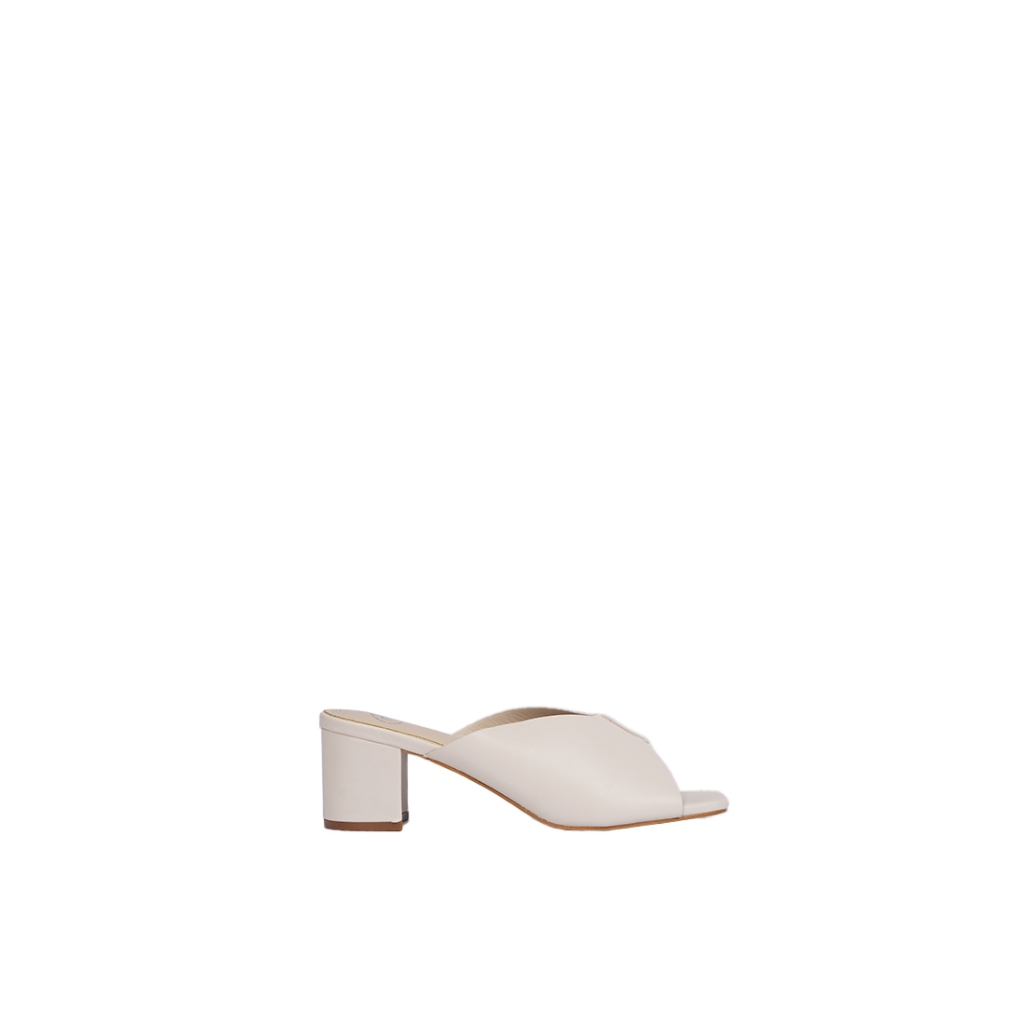 Jual Executive Off White Mules Heels | Shopee Indonesia