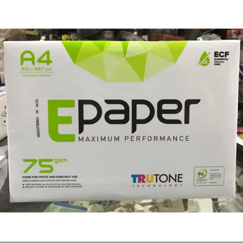 Jual (1 RIM) E PAPER Kertas Fotocopy A4 HVS 75gram | Shopee Indonesia